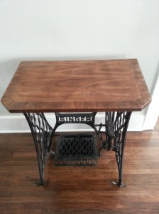 A new face for an old Singer table