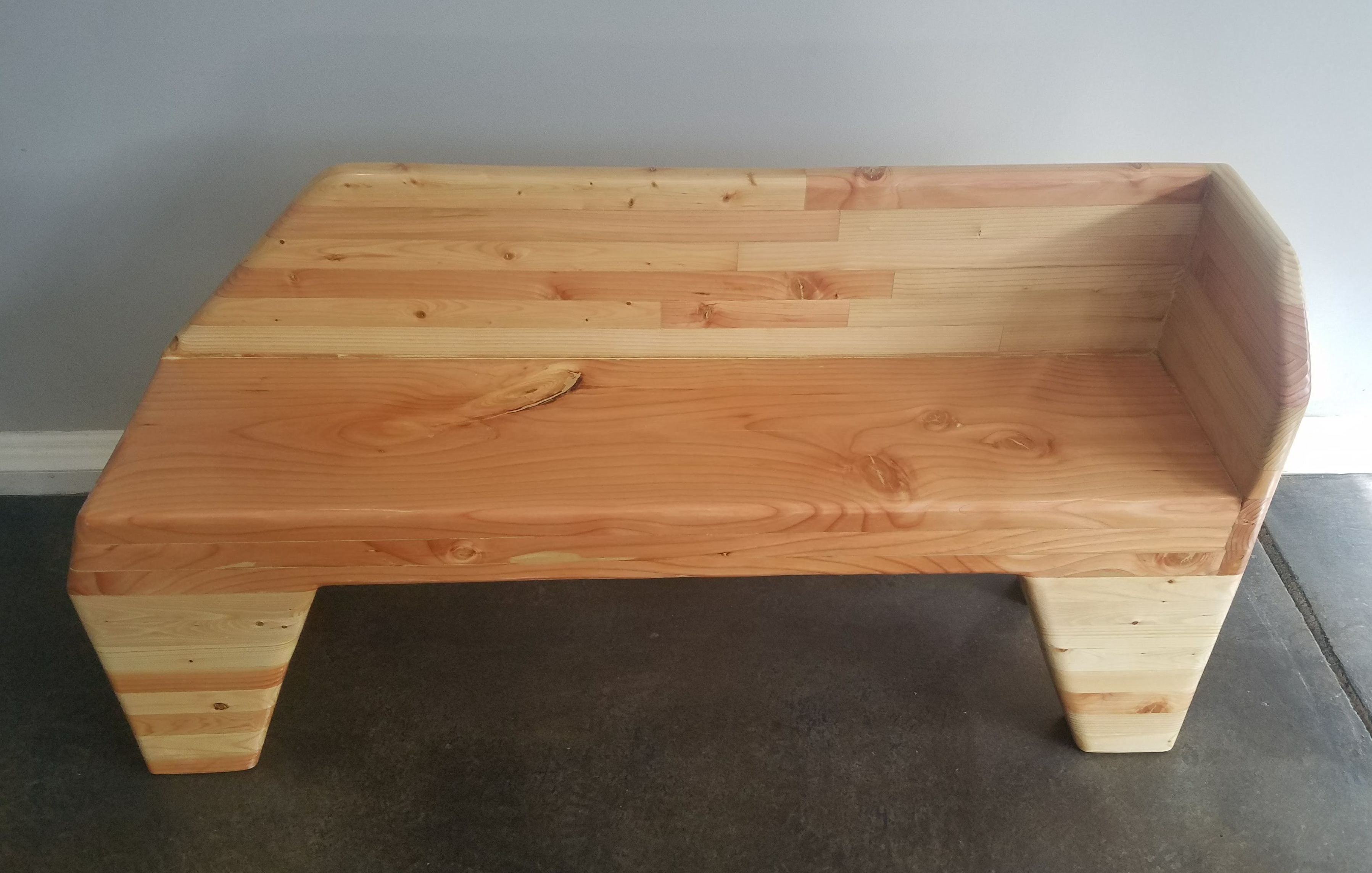 Stacked Wood Bench